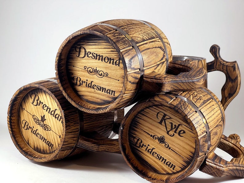 Wooden Tankard Beer Mug Tavern Mug Wedding Party Gifts | Etsy