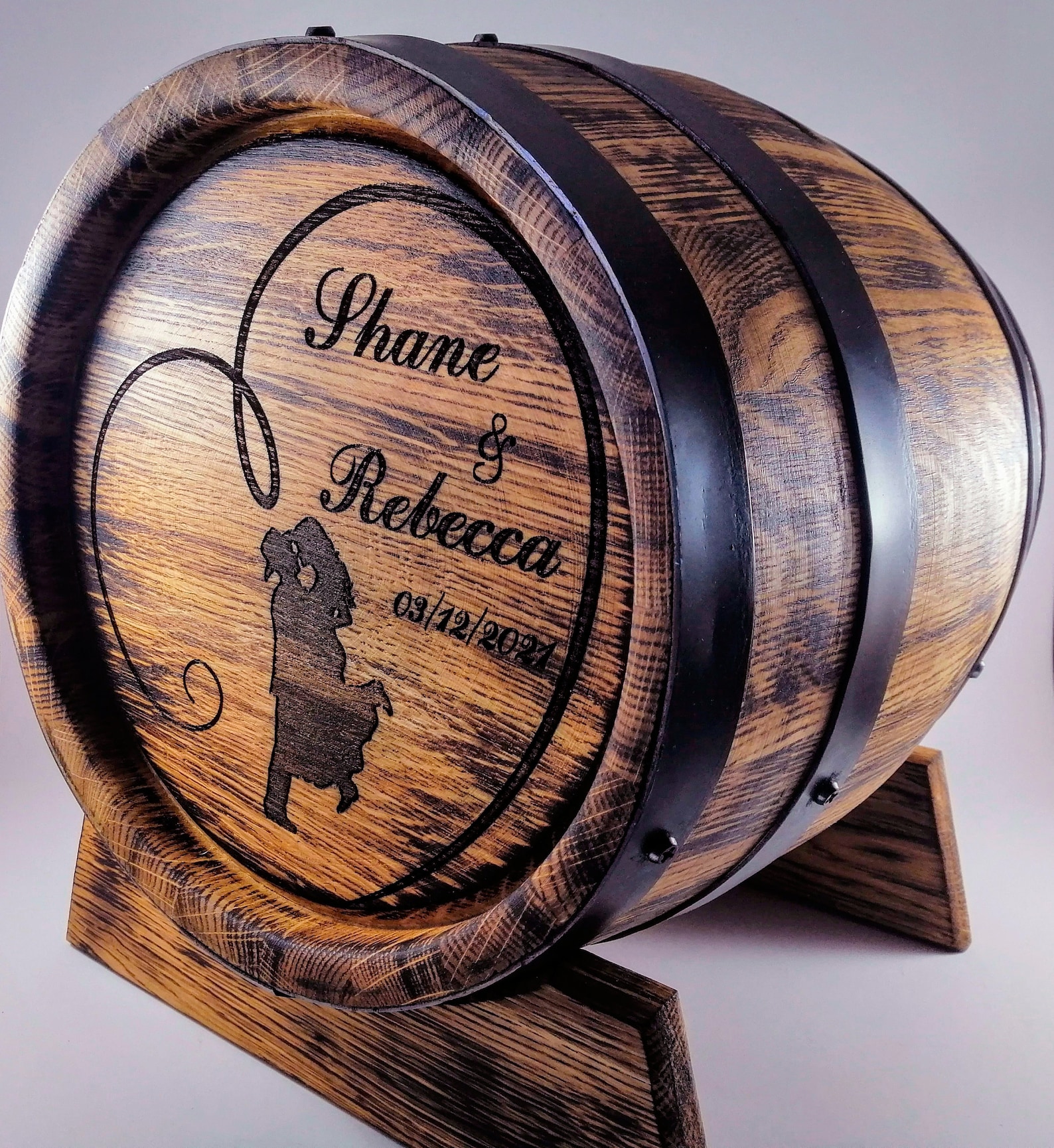 Wedding Barrel Card Box 10L Personalized Oak Whiskey Barrel - Etsy