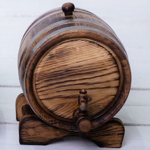 Whiskey-brandy-bourbon Barrel, Personalized Wood Cask 1-15L, Custom Oak ...