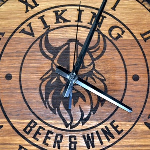 Personalised Whiskey Barrel Clock, Custom Bourbon Wall Head, Vintage ...