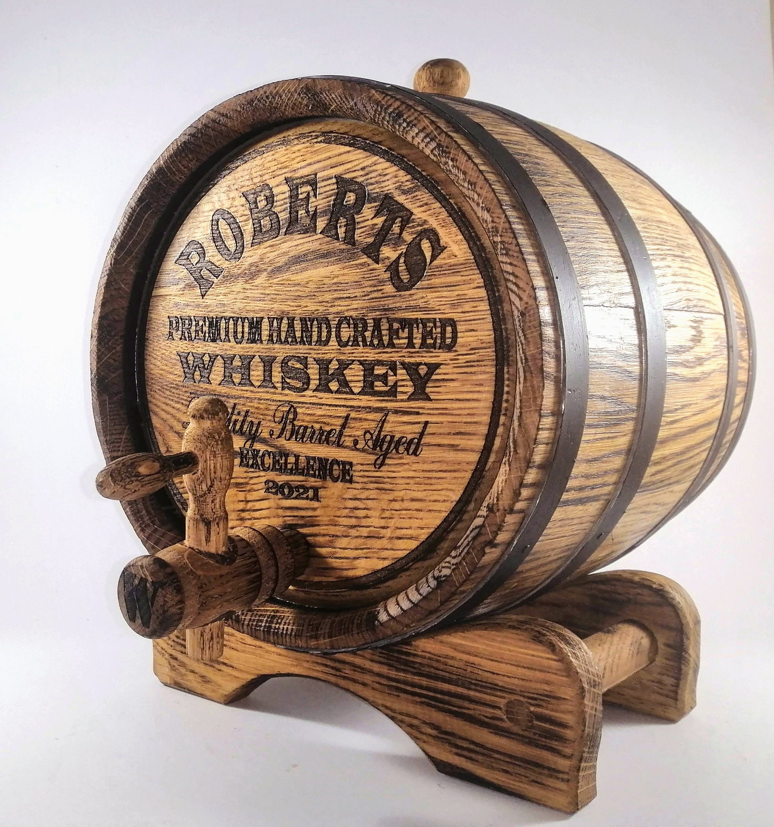 Personalized Oak Whiskey Mini Barrel 1-15L Custom Wooden | Etsy