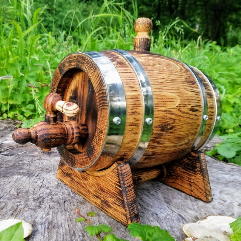 Personalized Oak Mini Whiskey Barrel 1-2 Liter Handmade Beer - Etsy