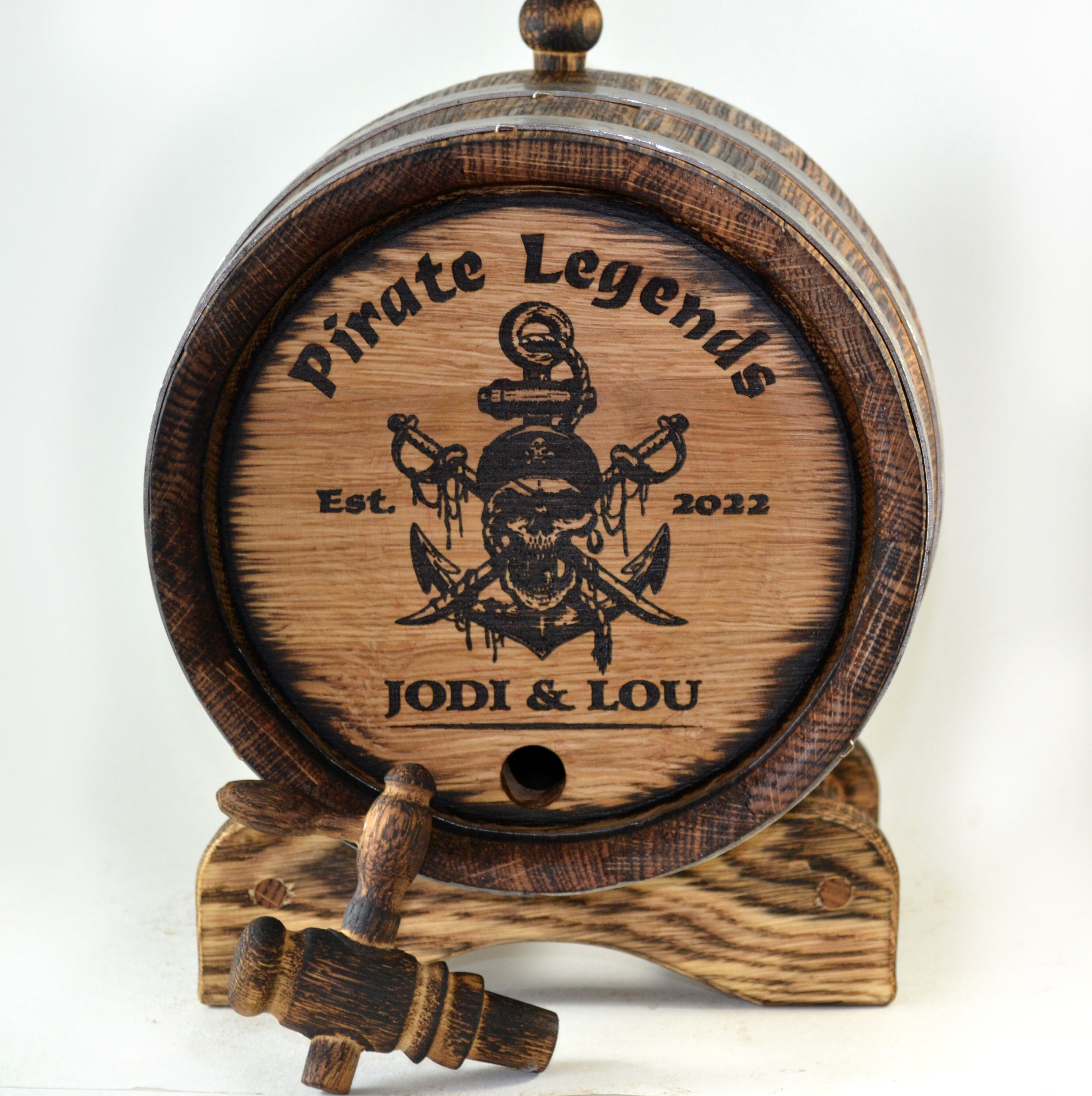 Pirate Whiskey Barrel 1-2-3-5-10-15L Custom - Etsy