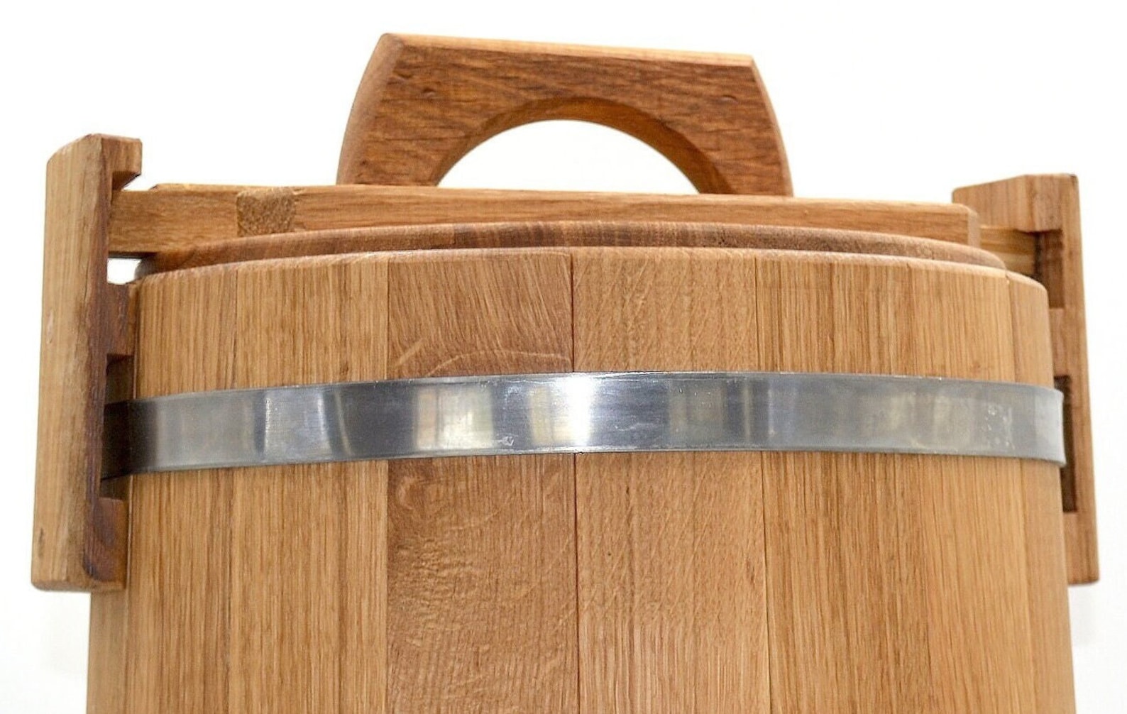 Fermentation Crock, Pickle Barrel With Lid, Oak Barrel, Wooden Vat for ...