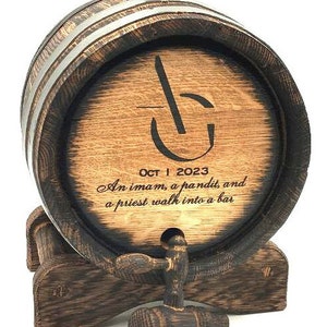 Custom Beer Keg, Personalized Oak Whiskey Barrel, Vintage Gift for ...