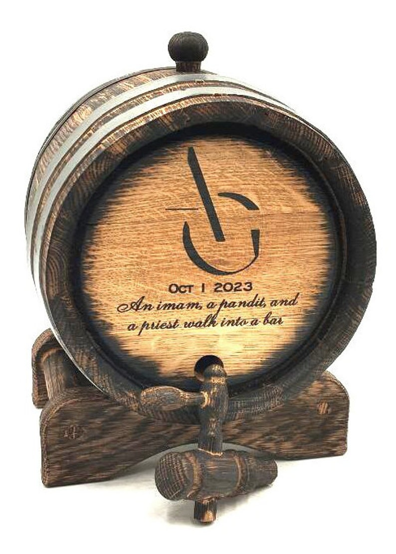 Custom Beer Keg, Personalized Oak Whiskey Barrel, Vintage Gift for ...