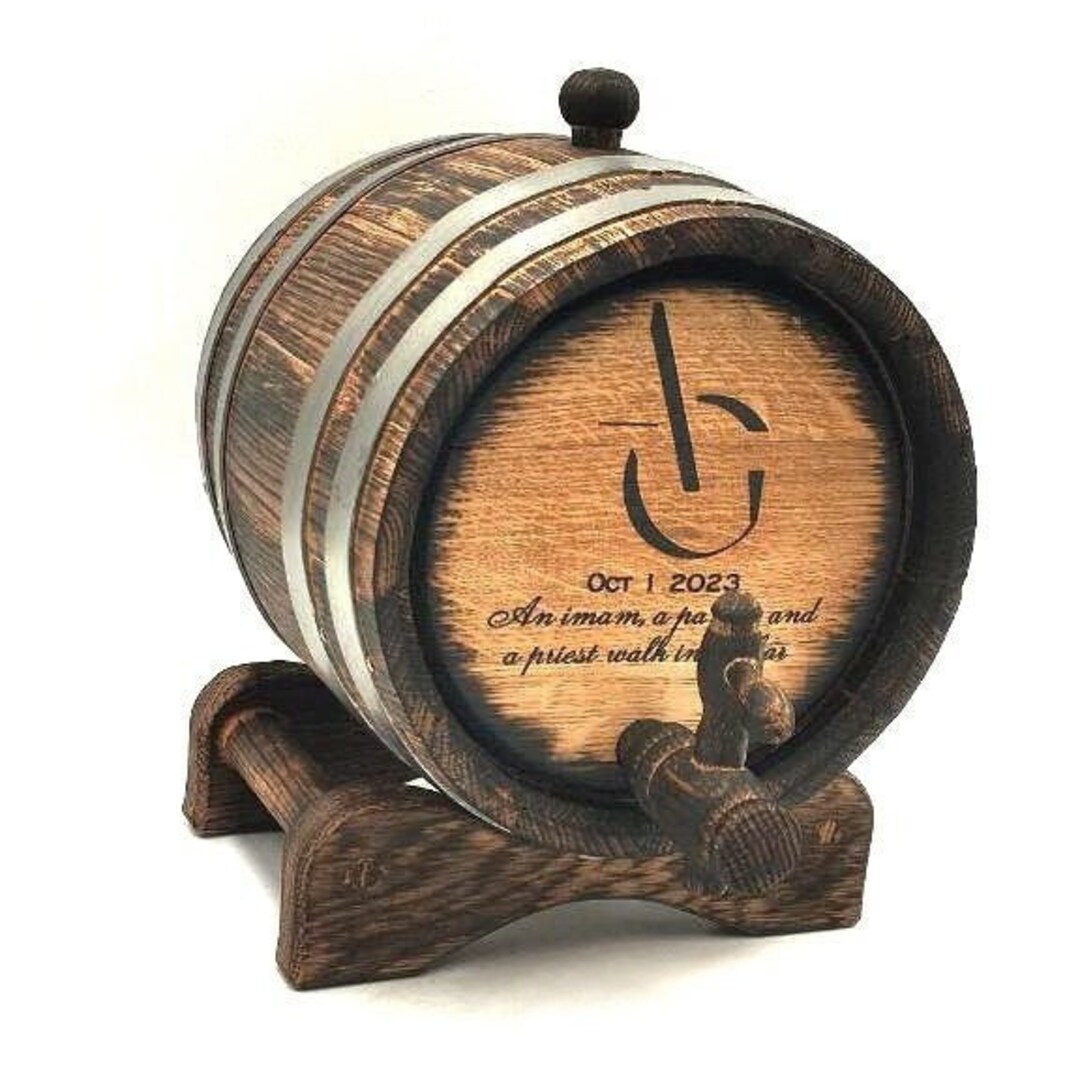 Custom Beer Keg, Personalized Oak Whiskey Barrel, Vintage Gift for ...