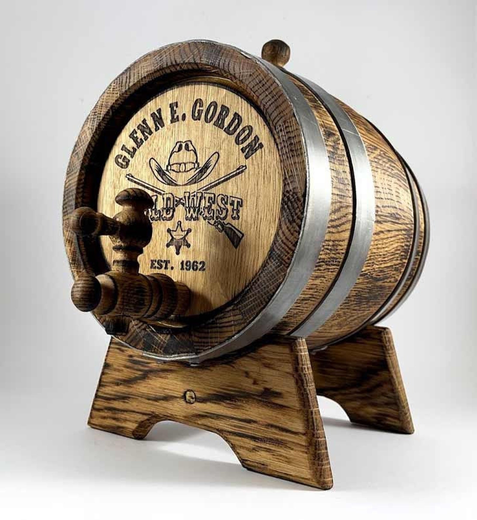 Whiskey Barrel Wild West Cowboy Hat Personalized - Etsy