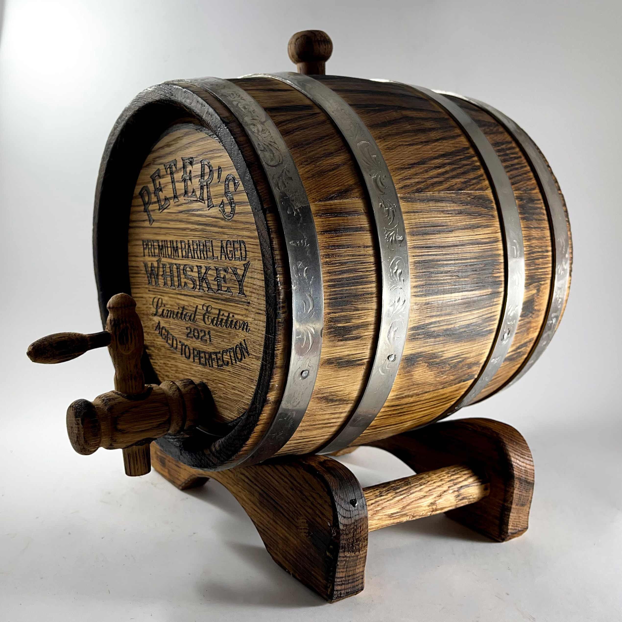 Personalized Oak Whiskey Barrel 1-2-3-5-10-15L | Etsy