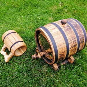 1L-10L Vintage Cask, Wooden Oak Barrel for Wine-whiskey-bourbon-rum ...