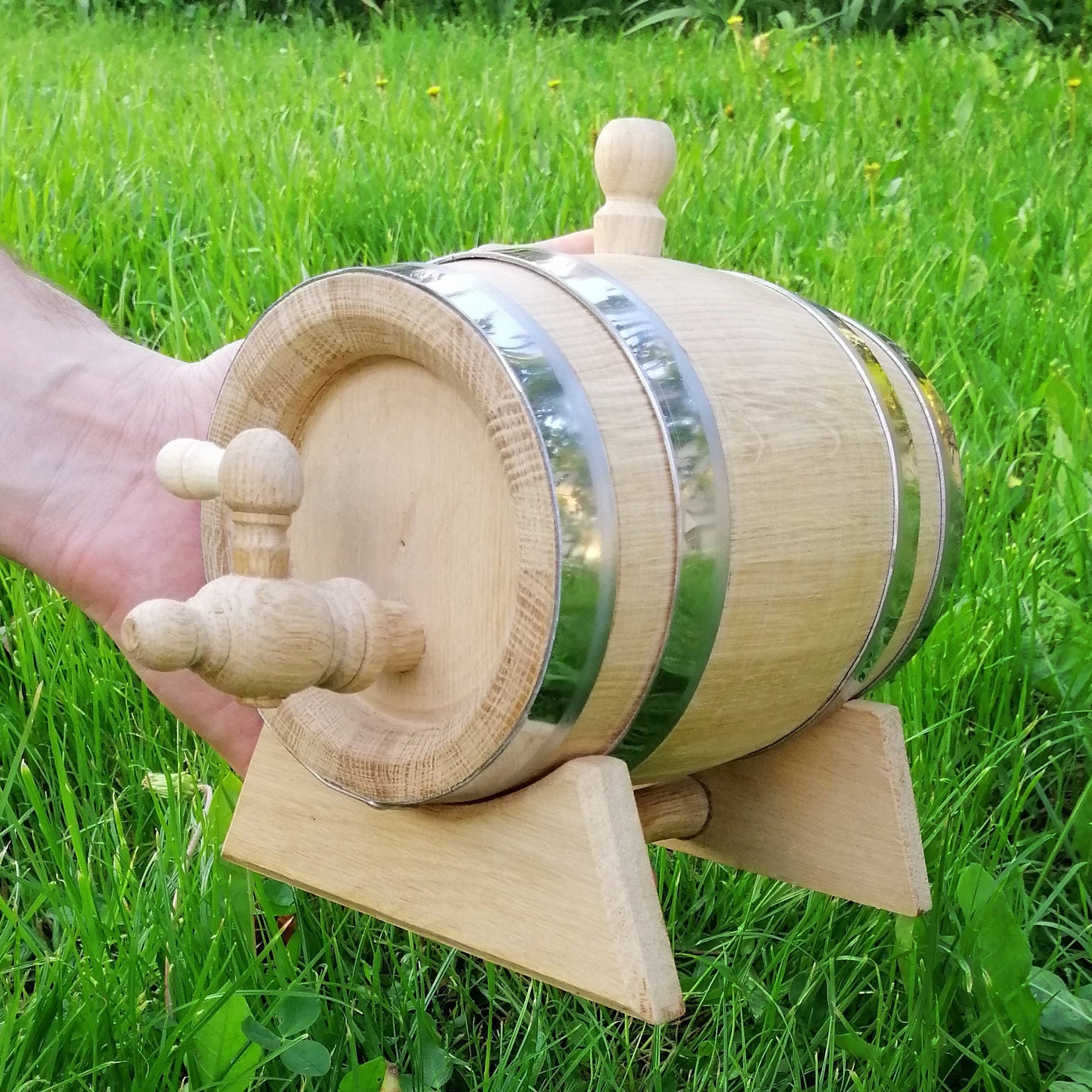 Personalized Oak Mini Whiskey Barrel 1-2 Liter Handmade Beer | Etsy