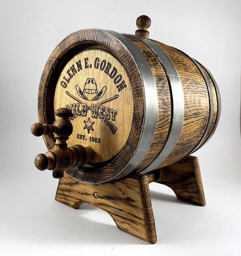 Whiskey Barrel Wild West Cowboy Hat Personalized - Etsy
