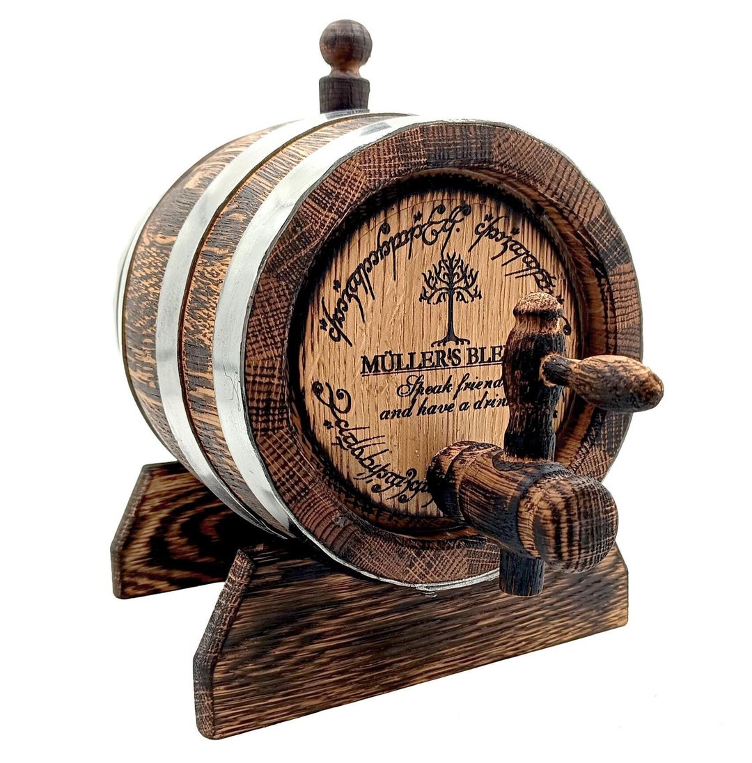 Oak Whiskey Barrel 1-2-3-5-10-15L, Personalized Whisky-wine-rum Barrel ...