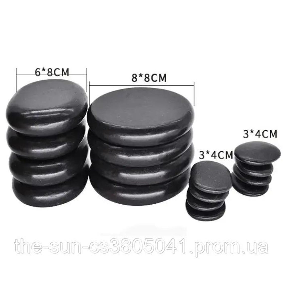Custom 16-piece Volcanic Hot Stone Massage Set, Basalt Stones for Spa ...