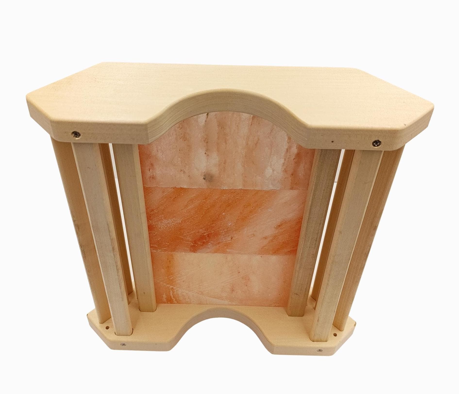 Personalized Corner Sauna Lamp Shade With Himalayan Salt–wooden Lamp ...