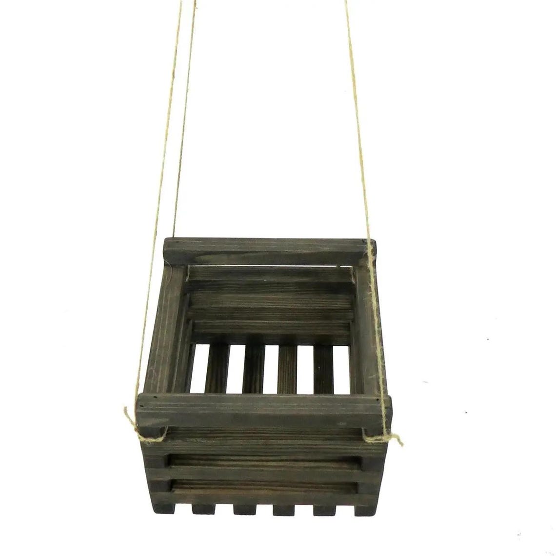 Custom Wooden Planter Box – Rustic Handmade Cachepot, Square Wooden ...