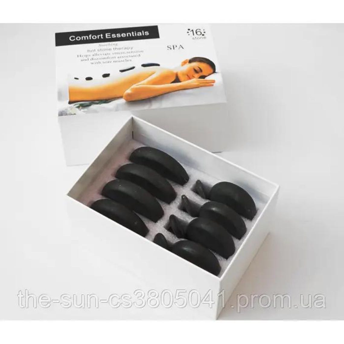 Custom 16-piece Volcanic Hot Stone Massage Set, Basalt Stones for Spa ...