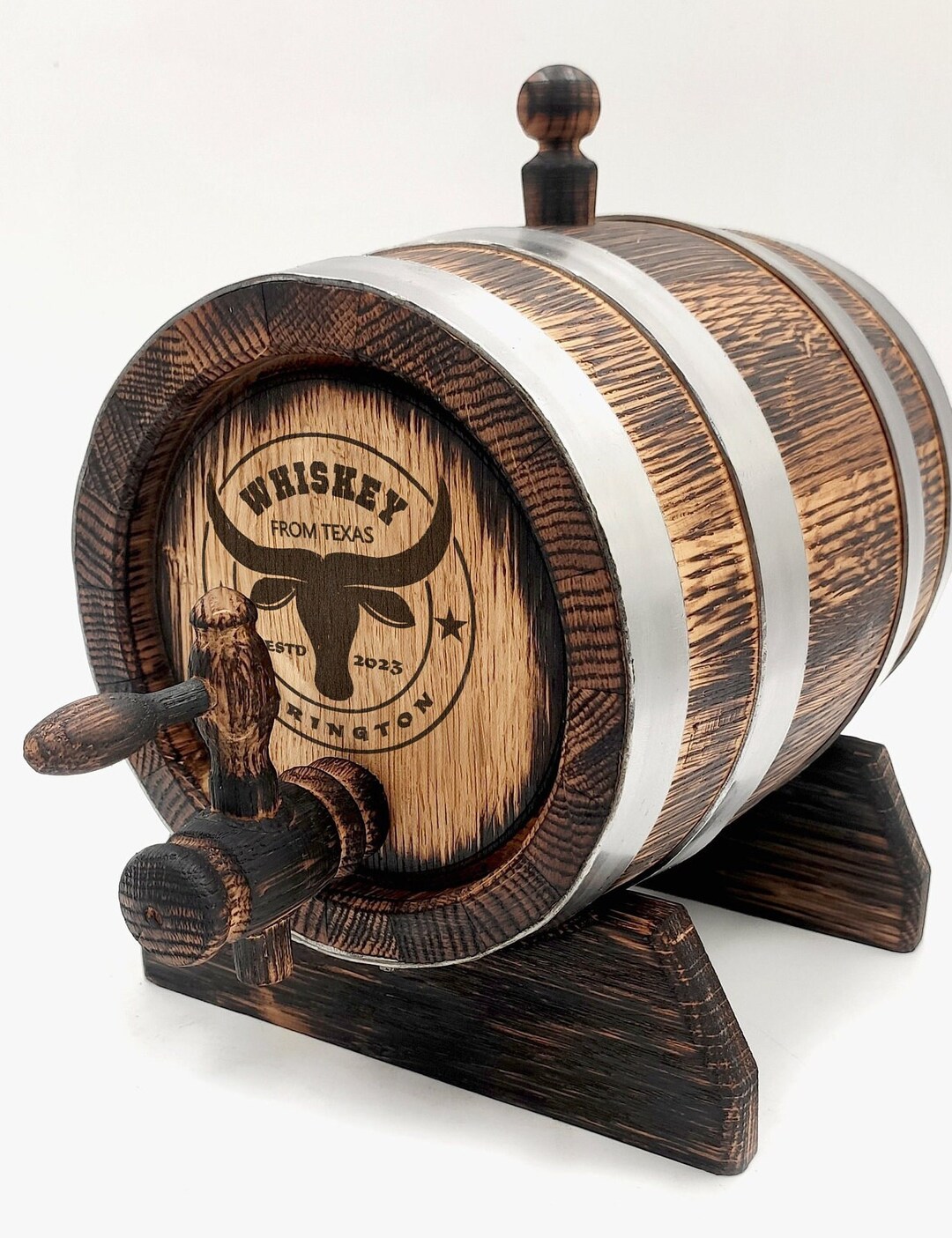 Whiskey Wood Bull Barrel, Mini Oak Custom Rum Keg 1-15L, Personalized ...
