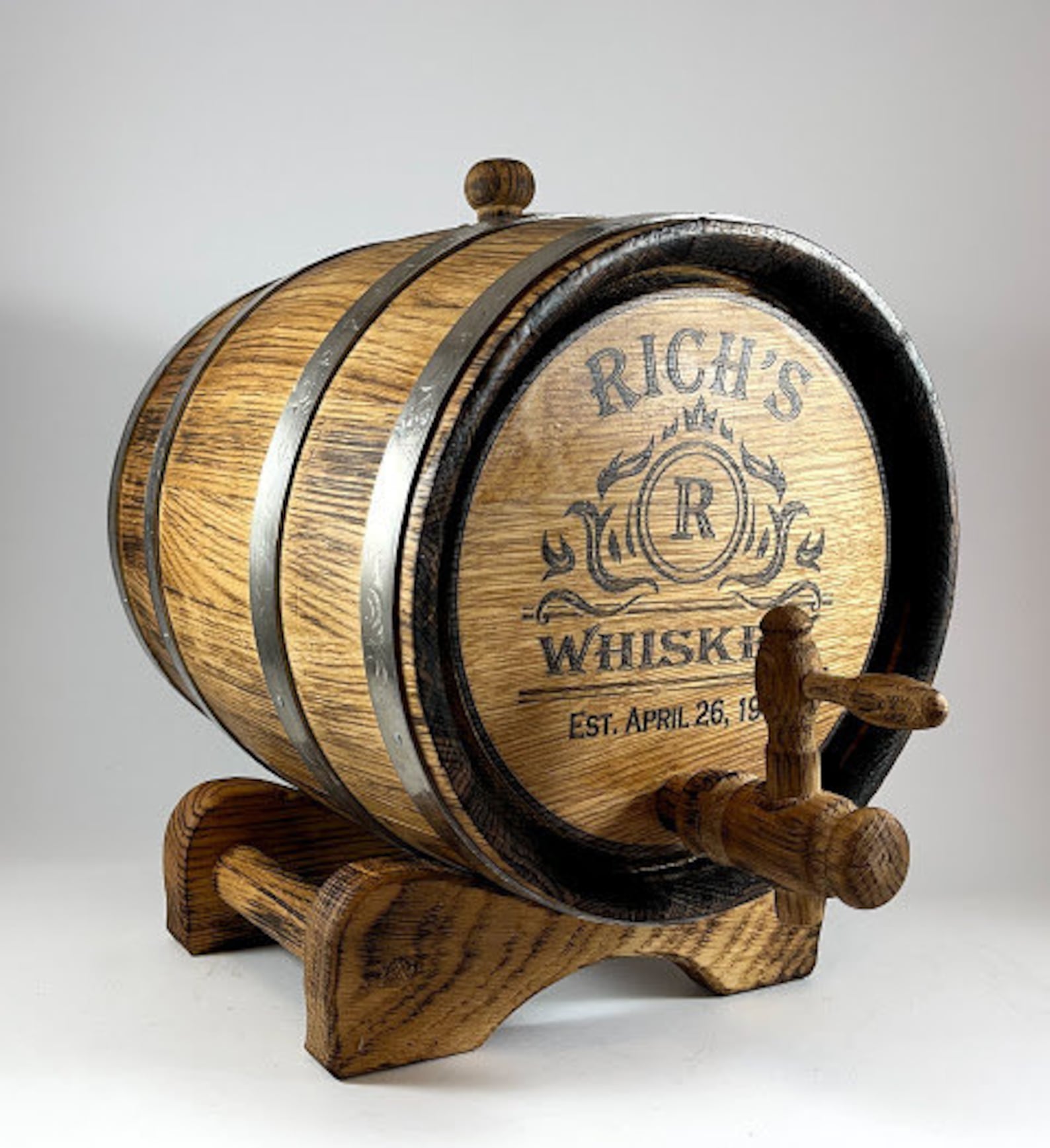 Whiskey Barrel Personalized Wood Cask 1-2-3-5-10-15L Custom | Etsy