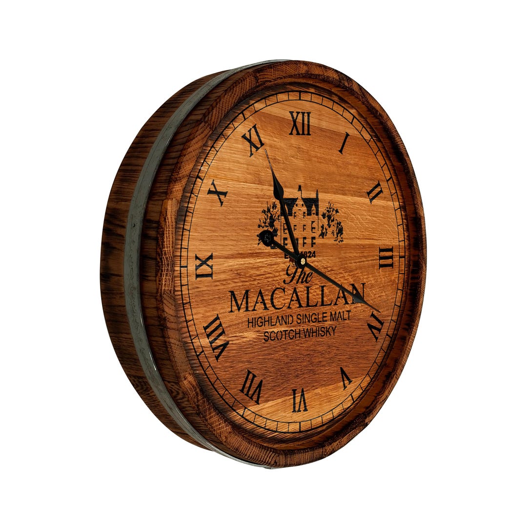 Personalised Scotch Whisky Barrel Wall Clock, Vintage Whiskey Barrel ...