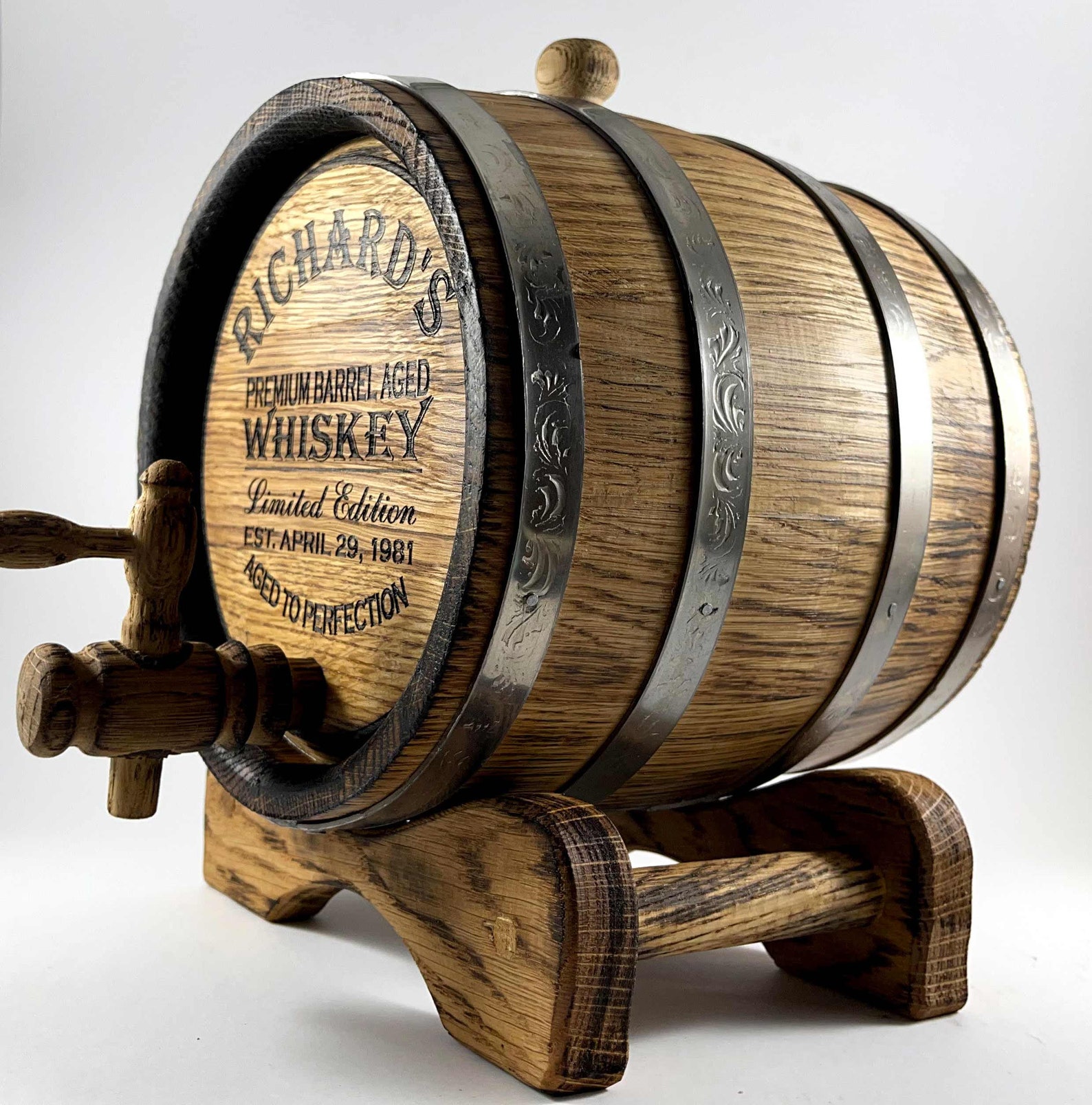 Personalized Whiskey Barrel 1-2-3-5-10-15L, Whisky-wine-rum Barrel ...