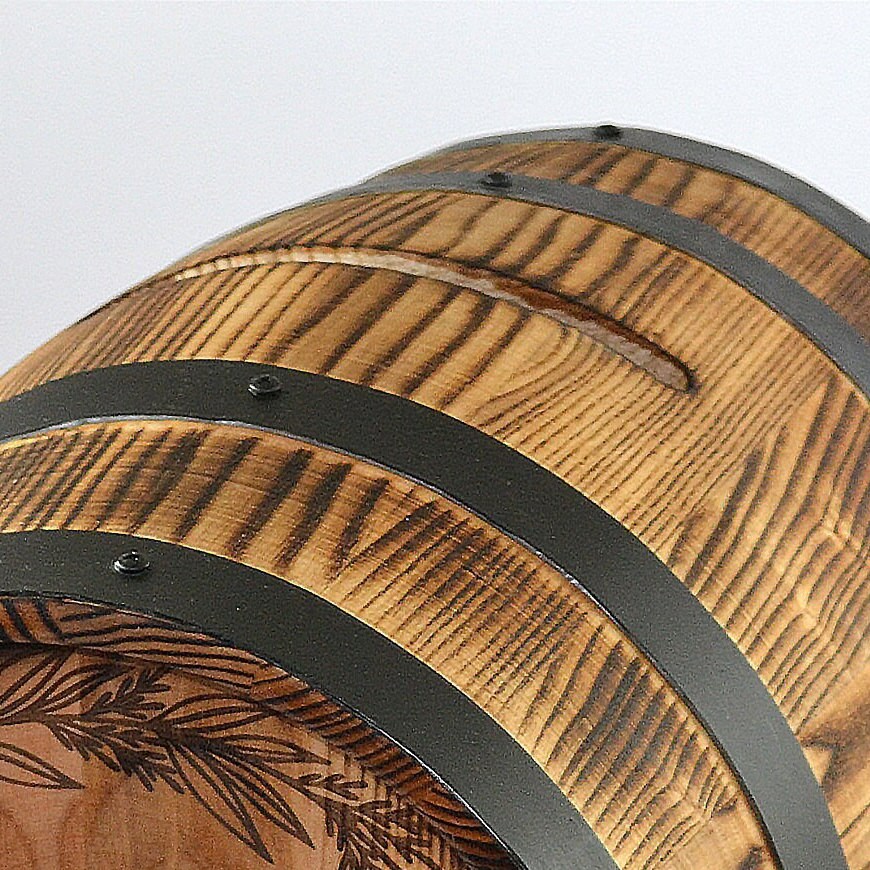 Wedding Barrel Card Box 10L, Personalized Oak Whiskey Barrel Box, Wine ...