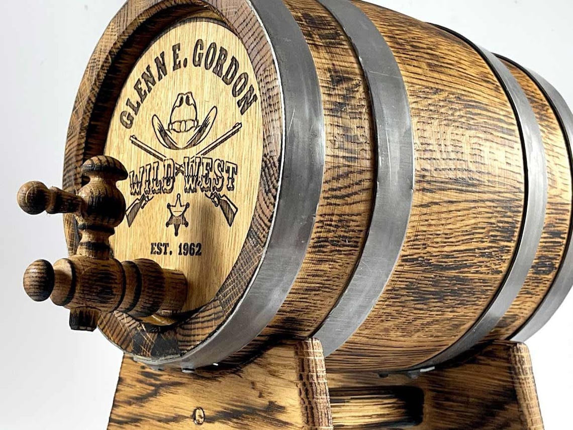 Whiskey Barrel Wild West Cowboy Hat Personalized - Etsy