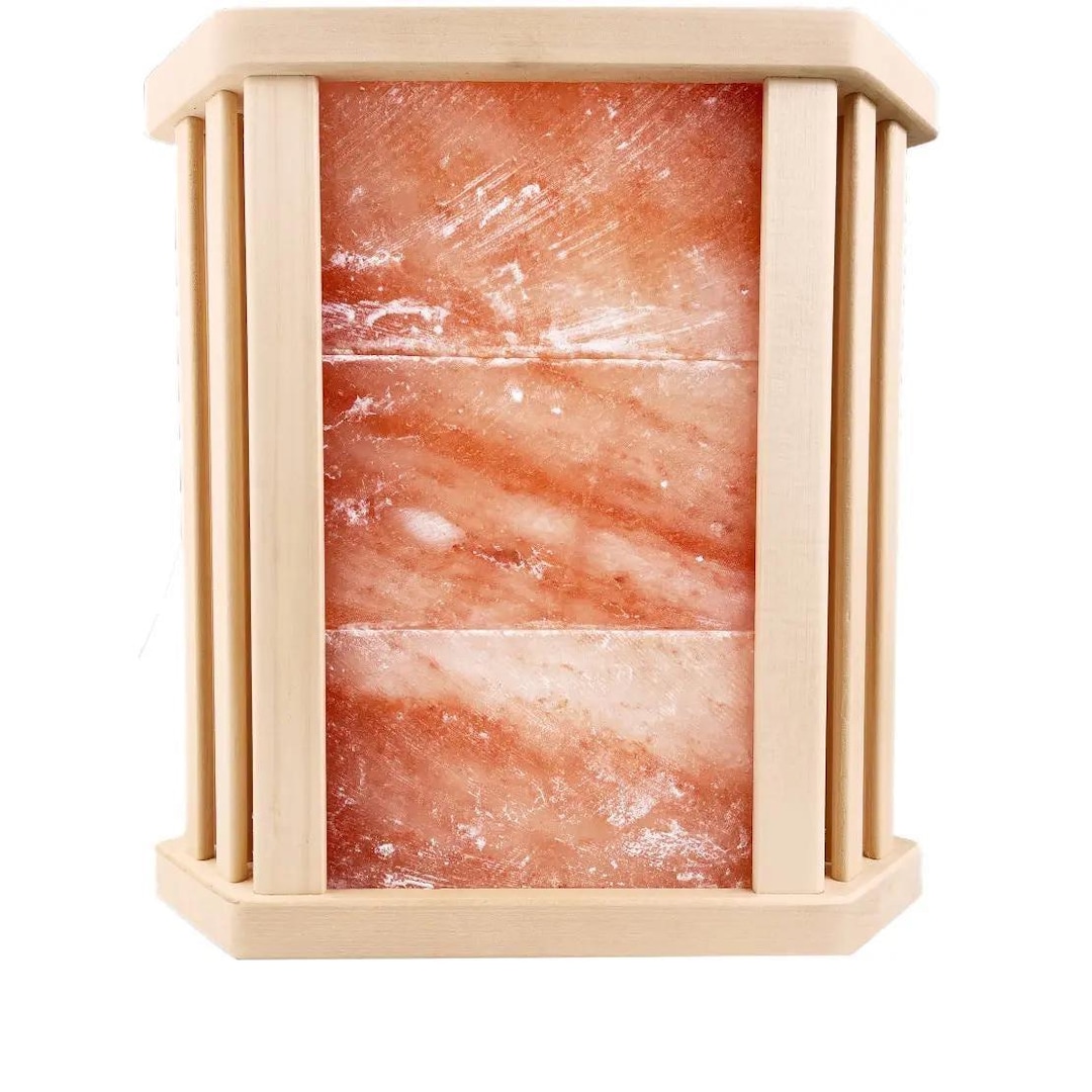 Personalized Corner Sauna Lamp Shade With Himalayan Salt–wooden Lamp ...