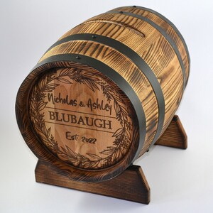 Wedding Barrel Card Box 10L, Personalized Oak Whiskey Barrel Box, Wine ...
