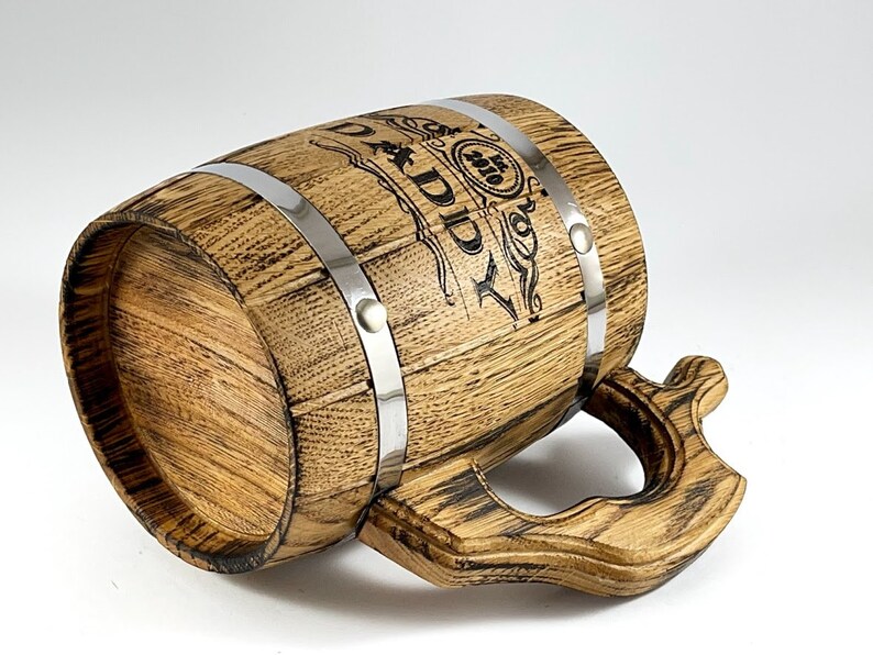 Wooden Barrel Mug Oak Tankard 0.5 L Gift for - Etsy
