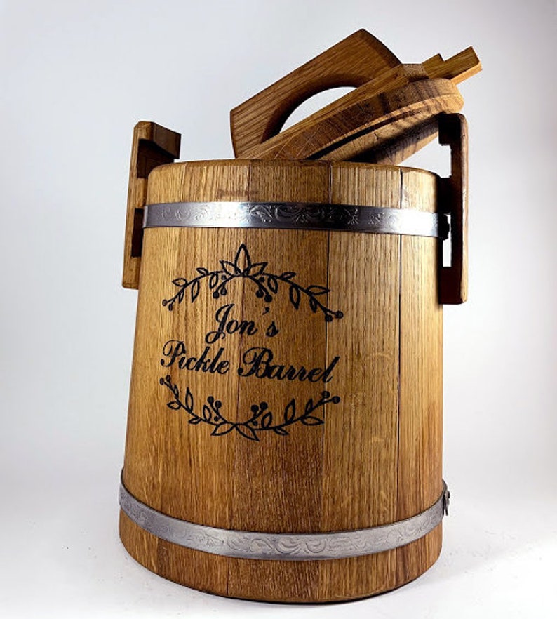 Personalized Pickle Oak Barrel 3L-5L-10L-15L, Wood Vat With a Lid ...