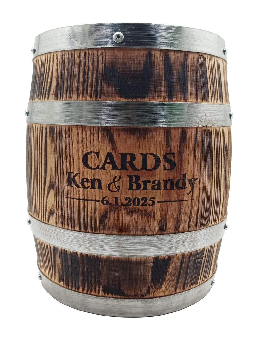 Present Barrel Card Box 5L, Personalized Oak Whiskey Barrel Box, Wine ...