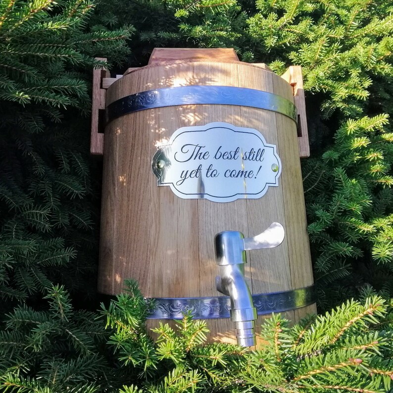 Personalized Kombucha Oak Barrel With Lid Wooden Barrel for Wine ...