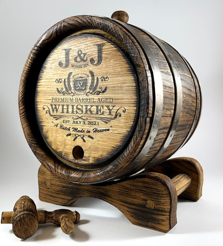 Personalized Wedding Whiskey Barrel 1-2-3-5-10-15L | Etsy