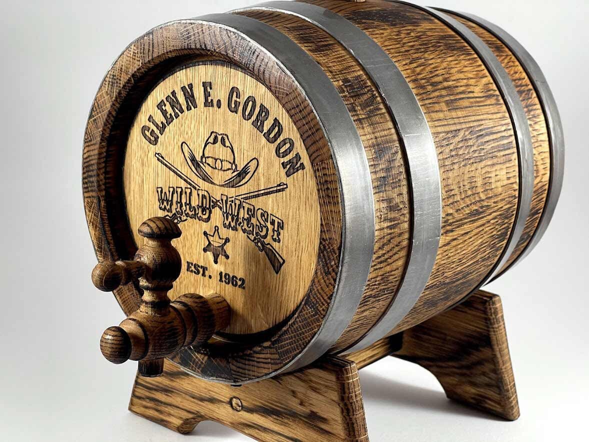 Whiskey Barrel Wild West Cowboy Hat Personalized | Etsy