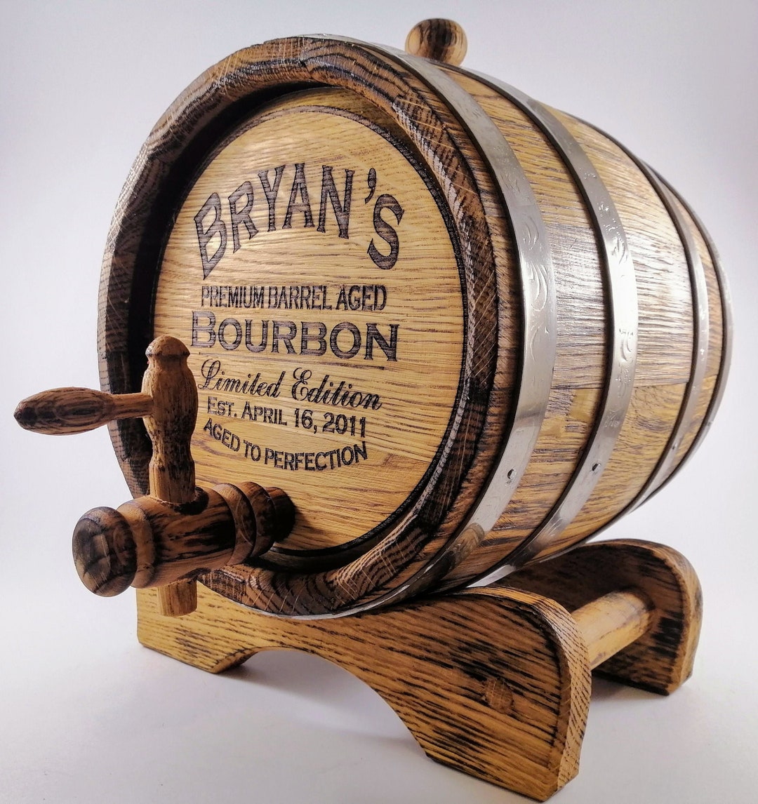 Bourbon Cask, Personalized Engraved Oak Barrel Barrel 1-15L, Custom ...
