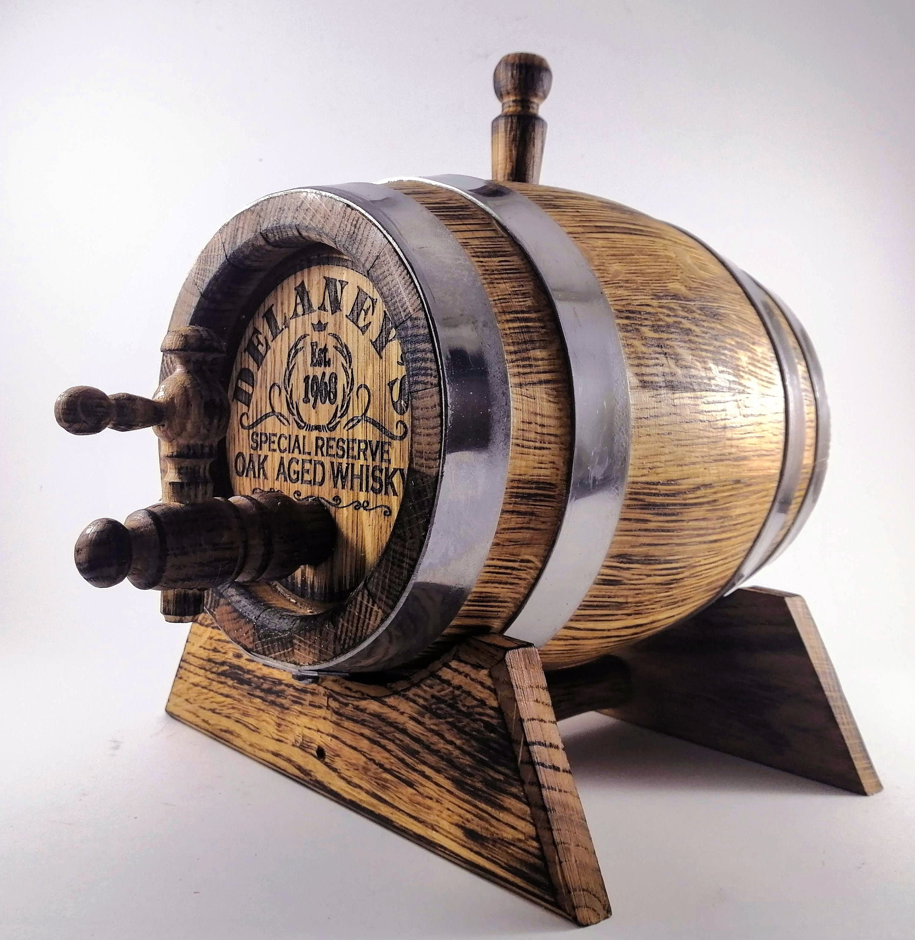 Mini Oak Whiskey Barrel 1-2 L, Personalized Wooden Whisky-wine-rum ...