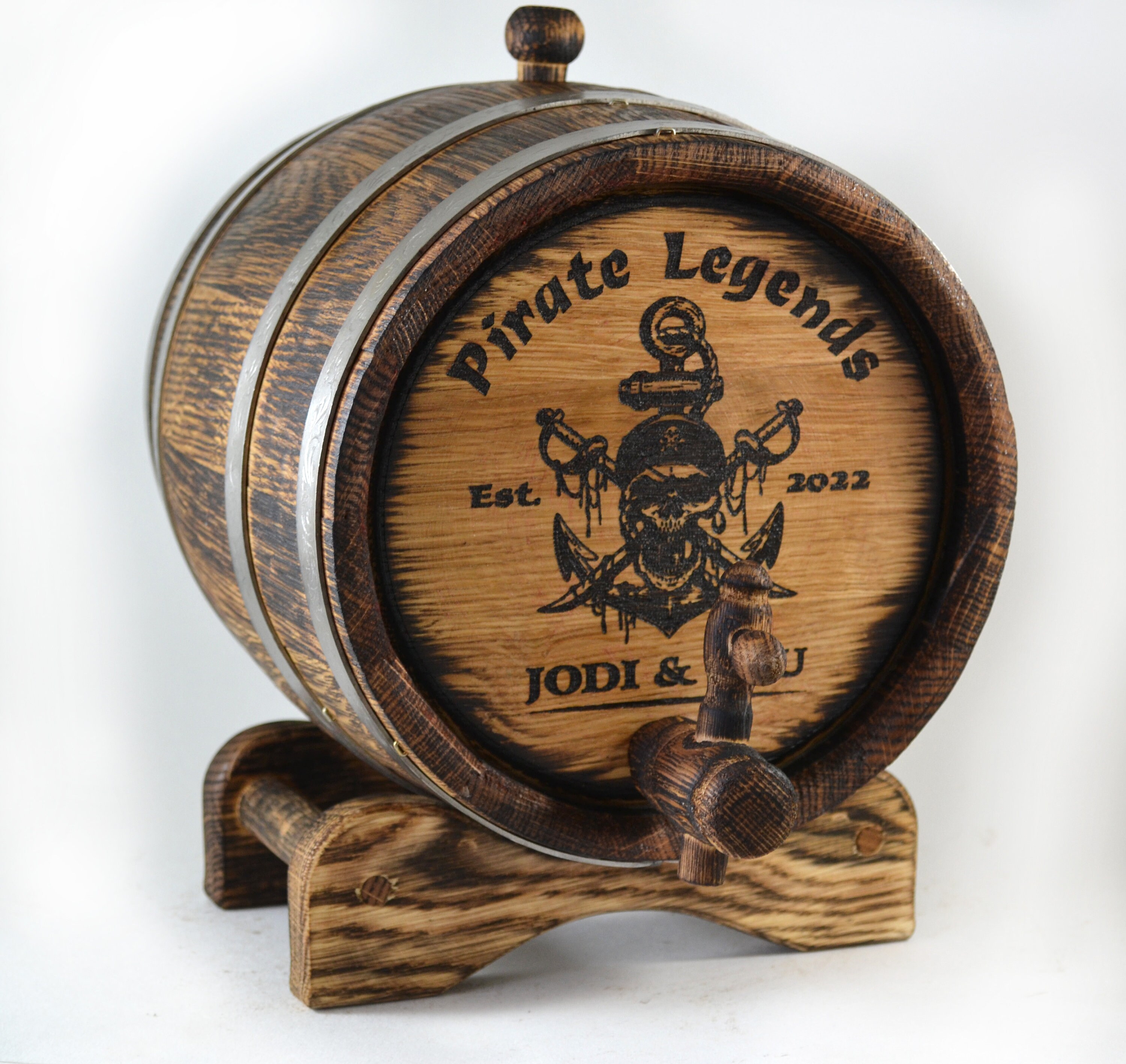 Pirate Whiskey Barrel 1-2-3-5-10-15L Custom - Etsy
