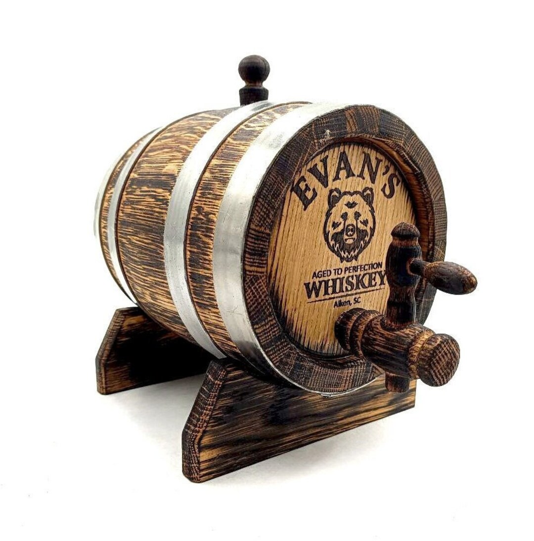 Personalized Oak Whiskey Barrel ,customised Rum Keg, Rustic Wood Cask ...