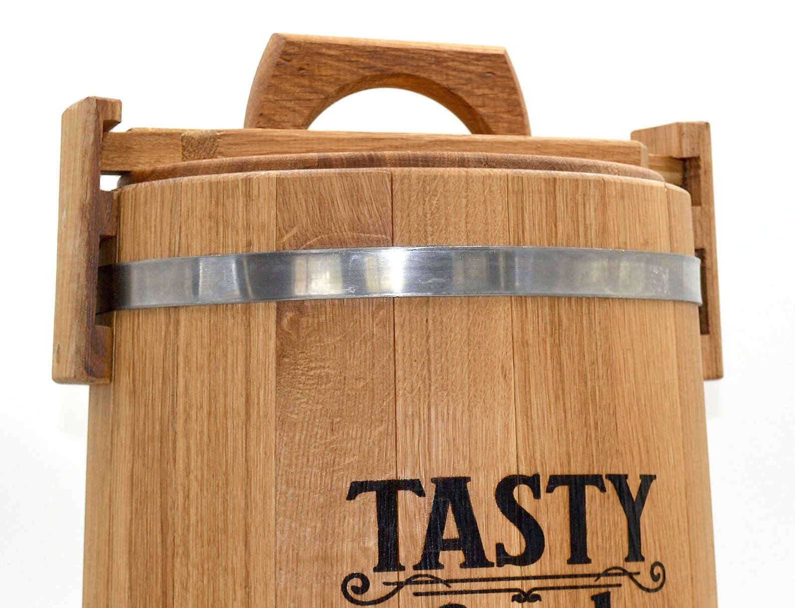 Pickle Barrel With Lid, Oak Barrel, Fermentation Crock, Wooden Vat for ...