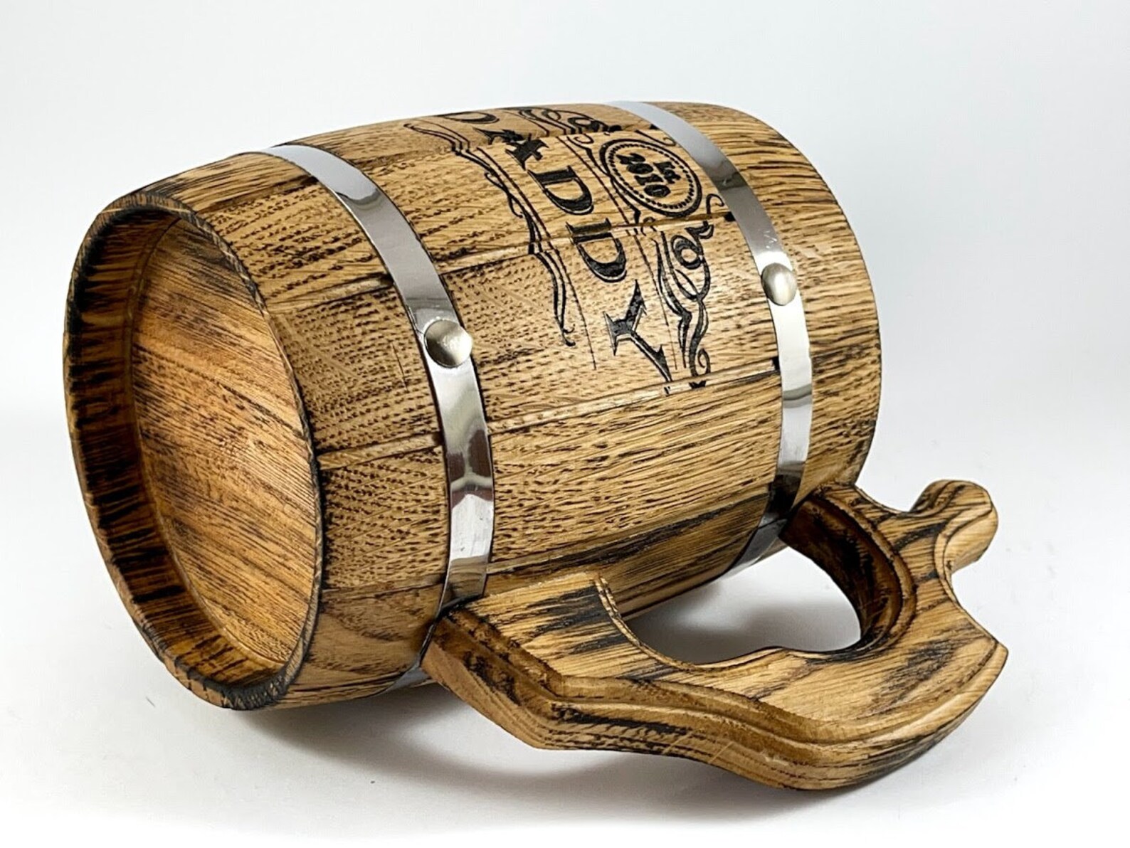 Wooden Barrel Mug Oak Tankard 0.5 L Gift for - Etsy