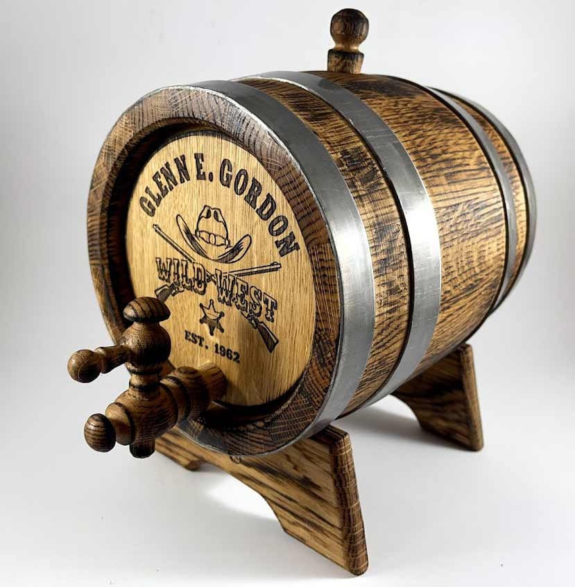 Whiskey Barrel Wild West Cowboy Hat Personalized | Etsy