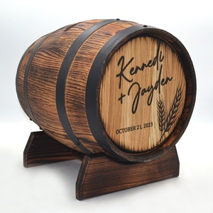 Wedding Barrel Card Box 10lpersonalized Oak Whisky Barrel - Etsy