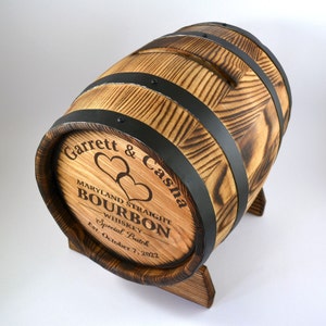 Wedding Barrel Card Box 10L, Personalized Oak Whiskey Barrel Box, Wine ...