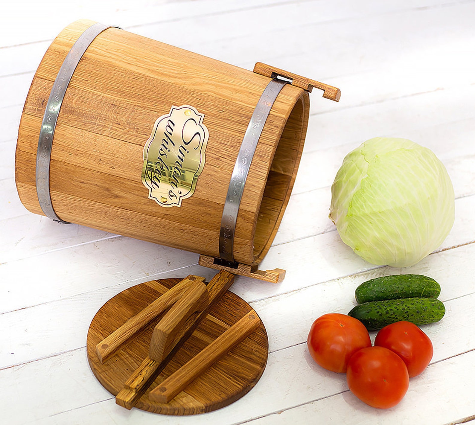 Personalized Pickle Oak Barrel 3L-5L-10L-15L Wood Vat With a - Etsy