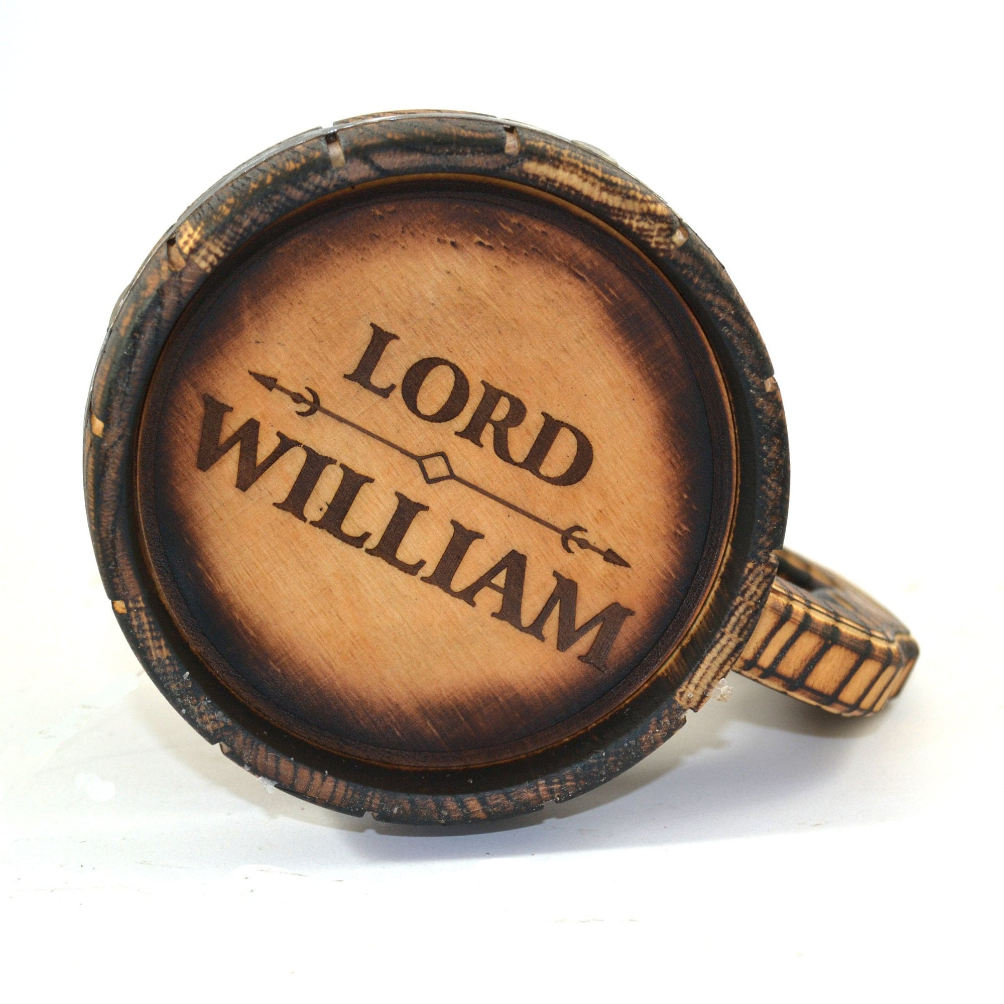 Oak Tankard Gift for Him Engraved Wooden Beer Barrel Mug - Etsy