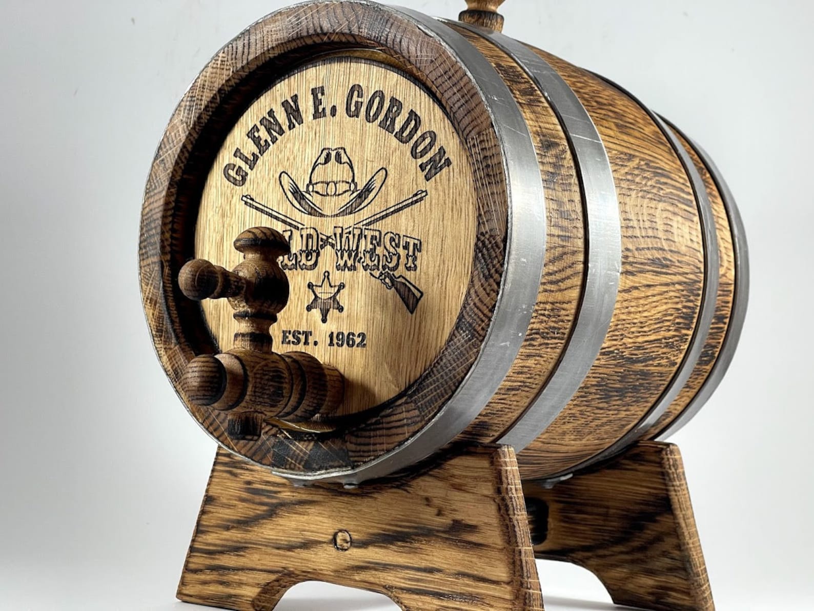 Whiskey Barrel Wild West Cowboy Hat Personalized - Etsy