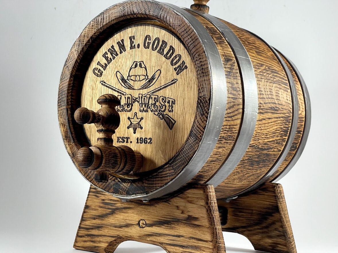 Whiskey Barrel Wild West Cowboy Hat Personalized - Etsy