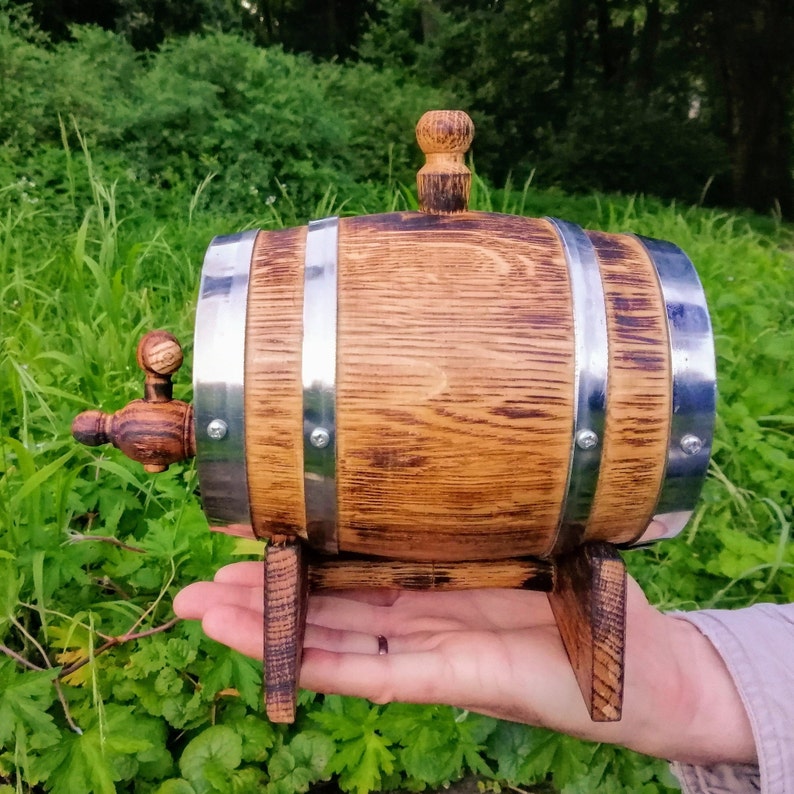 Personalized Oak Mini Whiskey Barrel 1-2 Liter Handmade Beer - Etsy