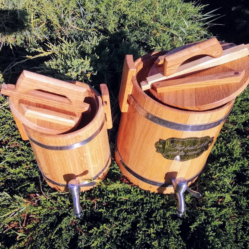 Personalized Kombucha Oak Barrel With Lid Wooden Barrel For | Etsy